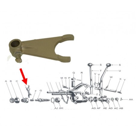 FRONT AXLE ENGAGEMENT FORK