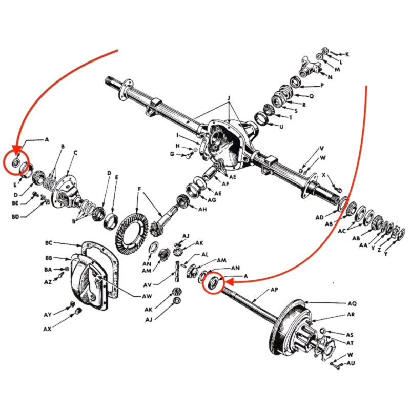DIFFERENTIAL SPI SEAL - INTERIOR