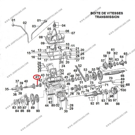 copy of ROULEMENT GUIDE ARBRE DE SORTIE BOITE DE VITESSES