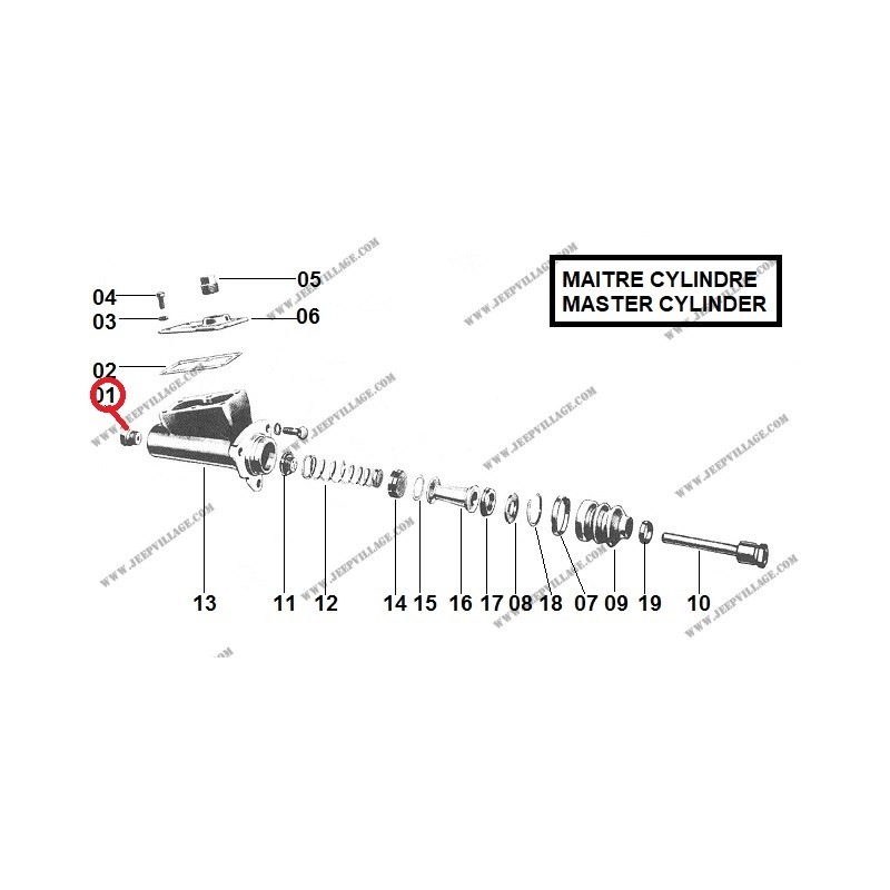 MASTER CYLINDER OUTLET FITTING