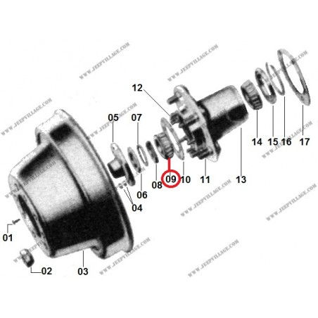 CONE ROULEMENT EXTERIEUR MOYEU