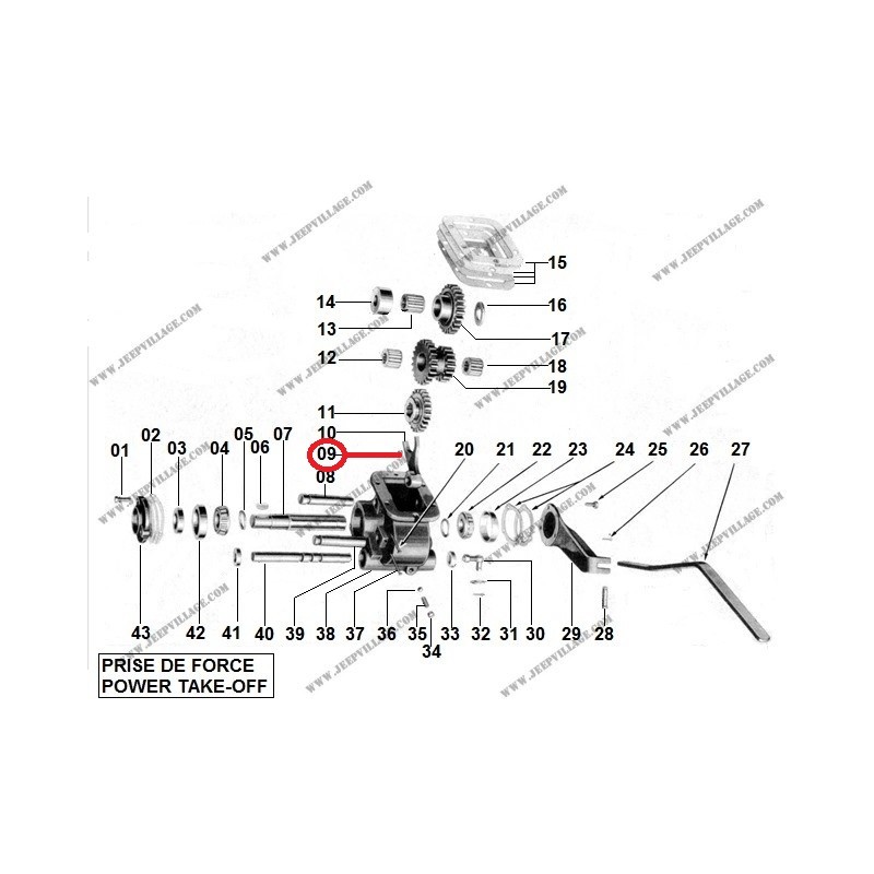 FOURCHETTE COMMANDE PRISE DE FORCE