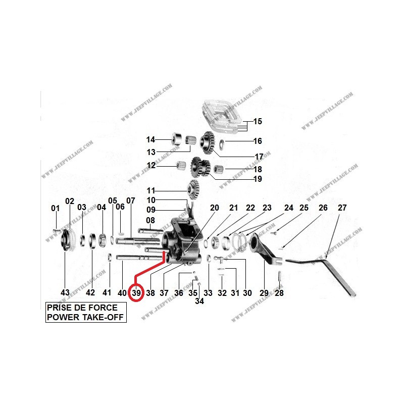 PTO REVERSE GEAR SHAFT