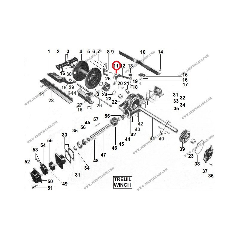 WINCH BRAKE PAD SPRING